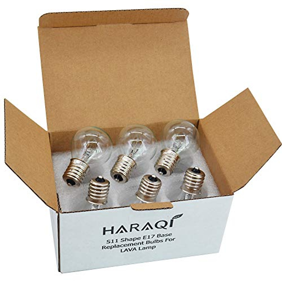 6 Pack S11 E17 Base 40 Watt Incandescent Bulbs for Lava Lamps,Replacement Bulbs for Lava Lamps,Glitter Lamps