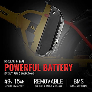 Hipeak Electric Bike for Adults, Ebike 750W/48V/15Ah, 20" x 4.0" Fat Tires Electric Bike Folding Ebikes with Removable Battery, Foldable Adults Electric Bicycles Front Suspension