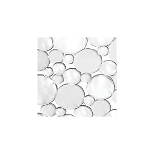 mDesign Decorative Plastic Kitchen Sink Saddle - Divided Sink Protector Mat, Place Over Middle Section - Quick Draining, Fun Bubble Design - Clear