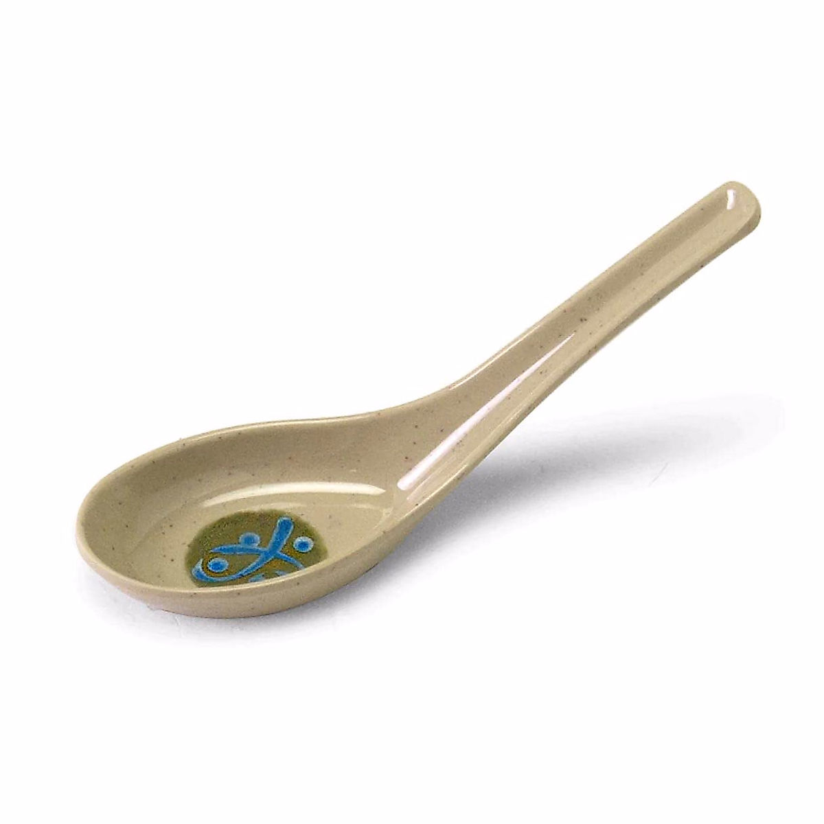 JapanBargain 2344x4, Set of 4 Soup Spoons Asian Chinese Wonton Spoon Japanese Soba Rice Spoon Pho Spoon Ramen Noodle Soup Spoons, Green