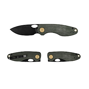 Vosteed Pocket Knife Folding Knife: 2.93" EDC Knife for Men Small Pocket Knives for Men Women Gifts Sharp Cool Pocket Knife with Clip Sandvik 14C28N Blade Micarta Handle Fathers Day Dad Gifts - Acorn