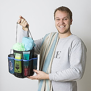 Shower Tote - ShowerMade Premium Quality Shower Caddy The Strongest Quick Dry Bag for your Washroom Accessories - Perfect Hanging Caddy for College, Dorm or Gym - Portable for Camping and Travelling