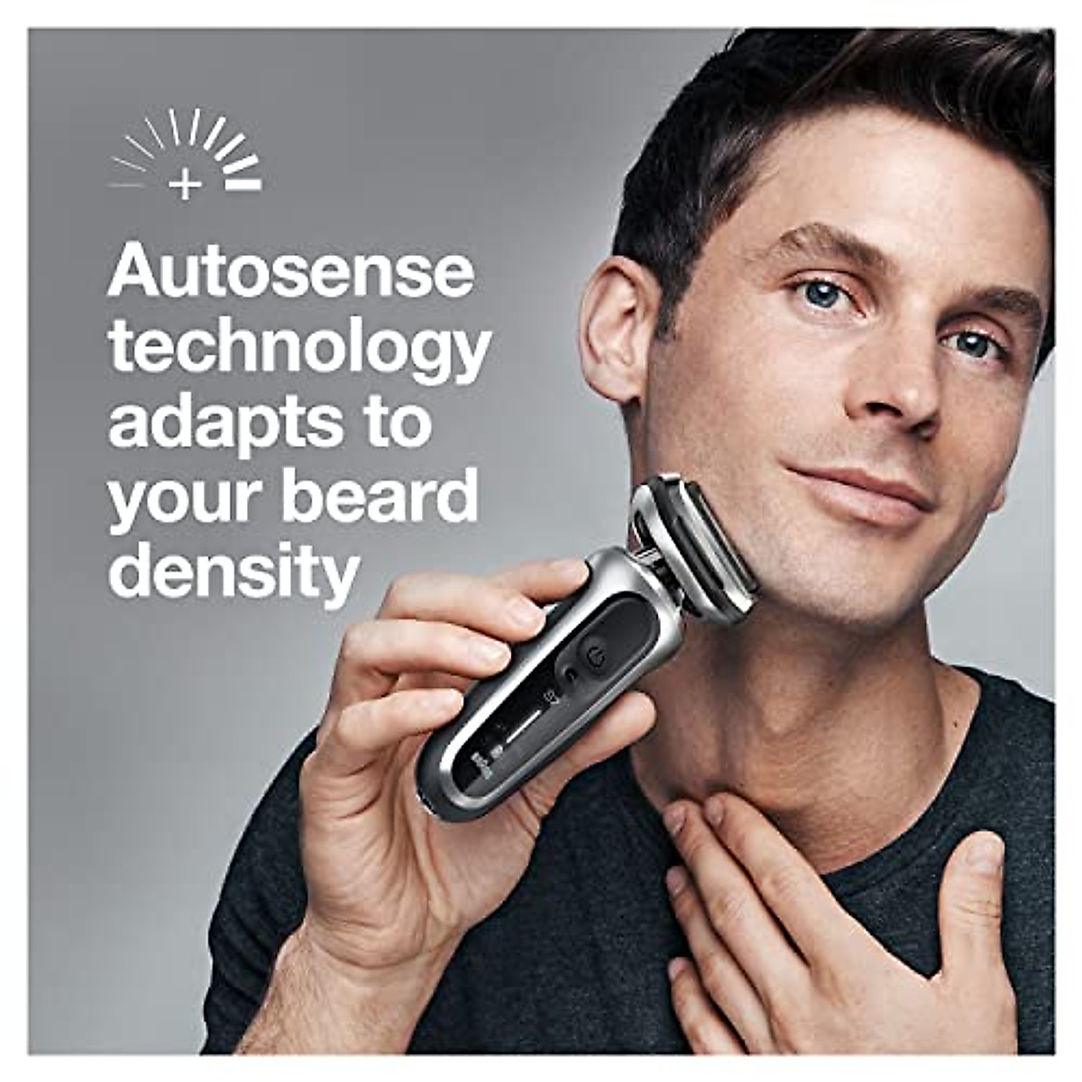 Braun Electric Razor for Men Flex Head Foil Shaver with Precision Beard Trimmer, Rechargeable, Wet & Dry, 4in1 SmartCare Center and Travel Case, Silver