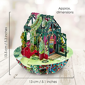 SANTORO Pirouette, 3D Pop Up Greeting Card - 'Secret Garden' - Birthday Card, Anniversary Card, Get Well Gift, Thank You Card, Centerpieces, Decoration, Corporate Gifts, Employee Appreciation