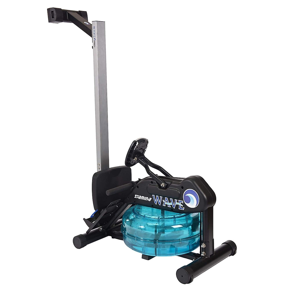 Stamina Elite Wave Water Rowing Machine Foldable Rower w/ Fitness Coaching App, No Subscription Required - Wireless Heart Rate Monitor Included - Rowing Machines for Home Use