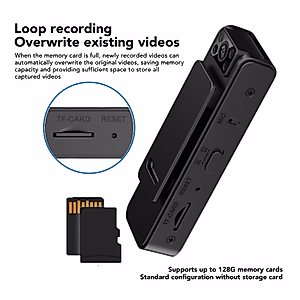 Airshi Body Camera Rotating Lens Pocket Camera Night Magnetic for Sports