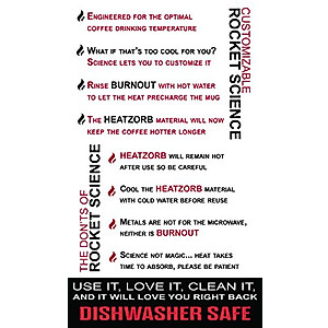 BURNOUT Temperature Regulating Travel Mug 16 oz Black - Drink NOW & HeatZorb Tech