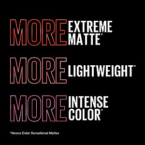 Maybelline Color Sensational Ultimatte Matte Lipstick, Non-Drying, Intense Color Pigment, More Buff, Pink Beige, 1 Count