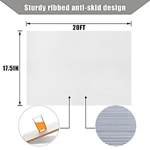 Shelf Drawer Liners for Kitchen Cabinets, Smilco Clear Nonslip Waterproof Non-Adhesive Washable Refrigerator Mats Bathroom Pantry Cupboard Drawer Shelf Liner Protector (17.5 Inches X 20 Ft)
