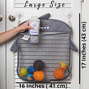 Bath Toy Storage Jumbo+36 Eco-Safe Educational Foam Baby Bath Letters and Numbers|Bath Toy Organizer Mesh Net Shower Caddy for Baby Bath Toys for Toddlers 1-3| Quick Dry Bathroom Decor Bath Toy Holder