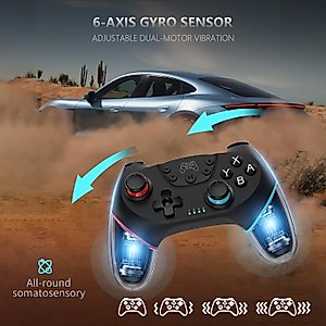 ASTARRY Switch Controller Wireless Switch Pro Controller Compatible with Switch/Switch Lite/Switch OLED Programmable Remote Gamepad Joystick with Wake-up and Turbo（Upgraded Version）