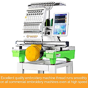 New brothread - Single Huge Spool 4000M Each Polyester Embroidery Machine Thread 40WT for Commercial and Domestic Machines - Emerald Green