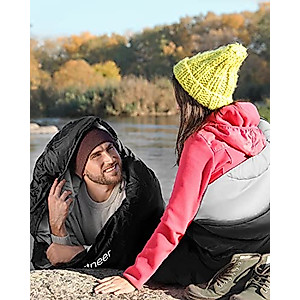 Sleeping Bags for Adults, Sportneer Sleeping Bag 3-4 Season Warm Weather Waterproof Lightweight Camping Sleeping Bag for Camping Backpacking Hiking Outdoor Travel