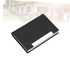 Tofficu 3pcs Business Wallet Name Holder Stainless Steel Case Holder for Business