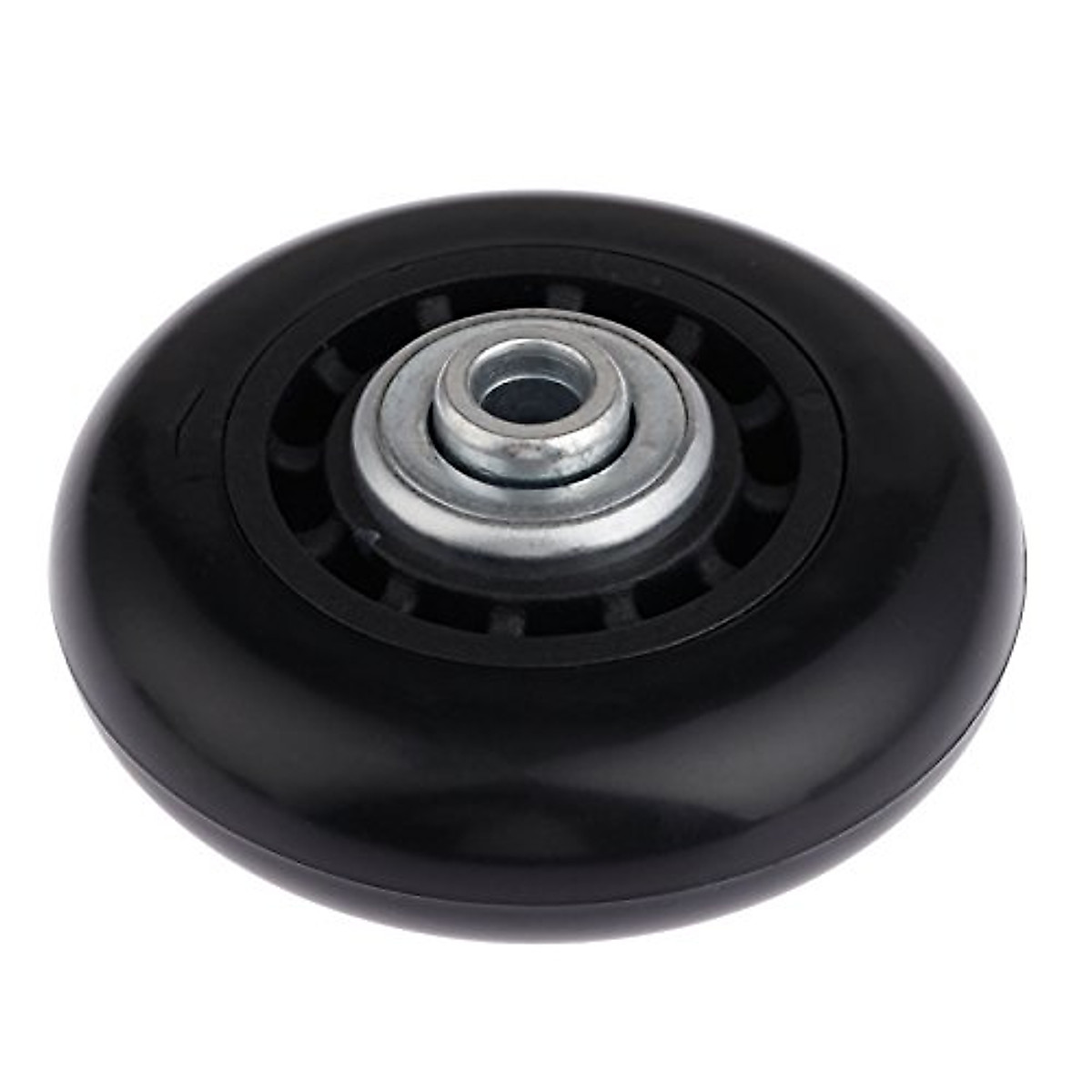 Mtsooning 2 Sets Luggage Wheel Replacement Kit, 60x17mm Rubber Swivel Caster Wheels, Suitcase Bearings Repair Wheels with Screws Axles Wrench Bearings,Inline Outdoor Skate Wheels