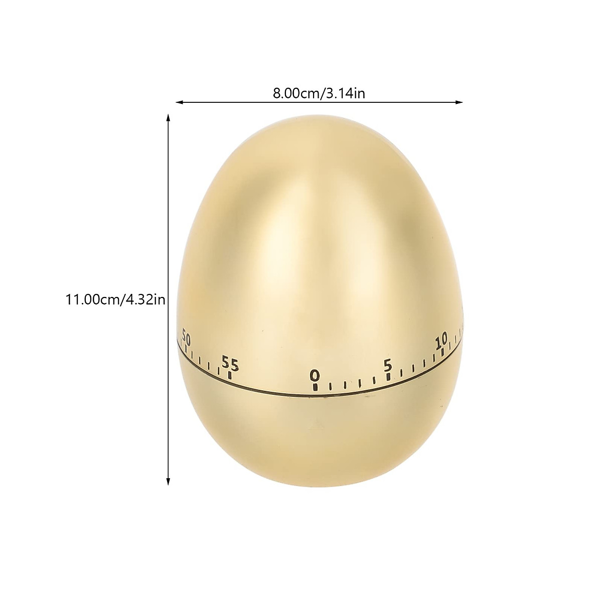 GANAZONO Egg Timer Wind up Timer Kitchen Timer Creative Cooking Timer Reminder Timer Cute Mechanical Timer Rotating Alarm Clock with 60 Minutes for Baking Learning Study Gold