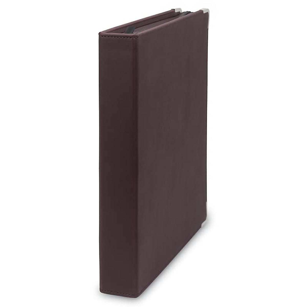 Samsill Classic Professional 3 Ring Zippered Binder, 2 Inch Round Ring, Portfolio Organizer for 8.5x11” Documents, Binder with Zipper, Silver Corner Accents, Burgundy