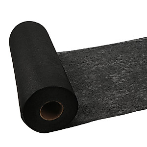 Iron-On Non-Woven, 11.4 inch x 33 yd Polyester Non-Woven Interfacing Single-Sided Interfacing Lightweight 0.07lb Iron-On Interface Dark Clothing Non-Woven for Sewing Quilting Crafting
