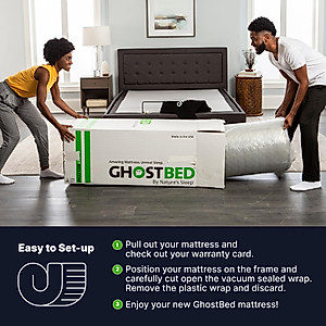 GhostBed Flex 13 Inch Cool Gel Memory Foam & Innerspring Hybrid Mattress, Medium Feel, Made in The USA, Twin