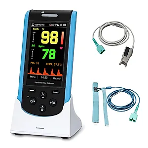 Viatom Handheld Pulse Oximeter for Adults, Up to 580 Hours of Storage Data Accurate SpO2 & Pulse Rate