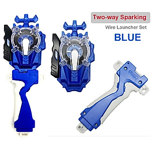 Mopogool Bay Blades Toy for Boys LR Sparking Launcher Grip, Bey Burst Evolution Battling Tops DB B-193 Booster Ultimate Valkyrie.Lg.V'-9 Starter Blade Blade Set Gaming Tops Kids Gifts