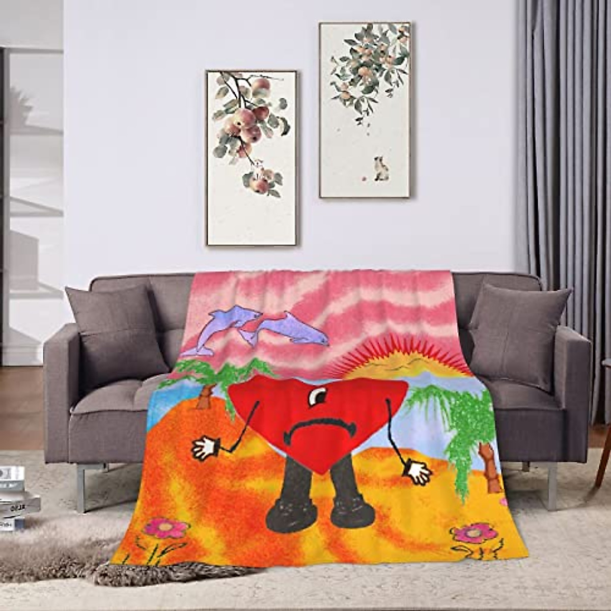 Unique Soft Bed Throws Popular Blanket Novelty Throw Blanket Throw Super Cozy Blanket Gifts for Latino Fans Matter Pride 50X60 in 01