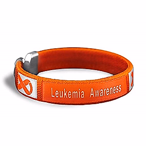 25 Pack Leukemia Awareness Bangle Bracelets - Orange Ribbon Awareness Bracelet for Leukemia Awareness