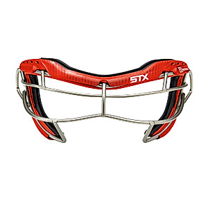 STX Focus Ti-S+ Lacrosse Goggles Red