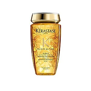 KERASTASE Elixir Ultime Oil-infused Shine Shampoo | For Dull, Dry Hair | Softens and Restores Shine | With Argan Oil, Camellia Oil & Marula Oil | Le Bain | 8.5 Fl Oz