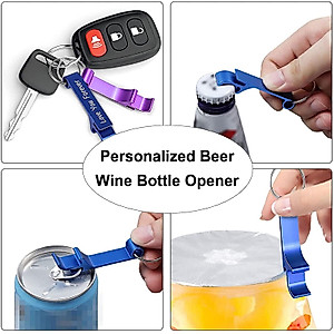 100Pcs Personalized Bottle Opener Custom Keychain Bulk Engraved Customized Wedding Party Baby Shower Favors Gifts for Guests