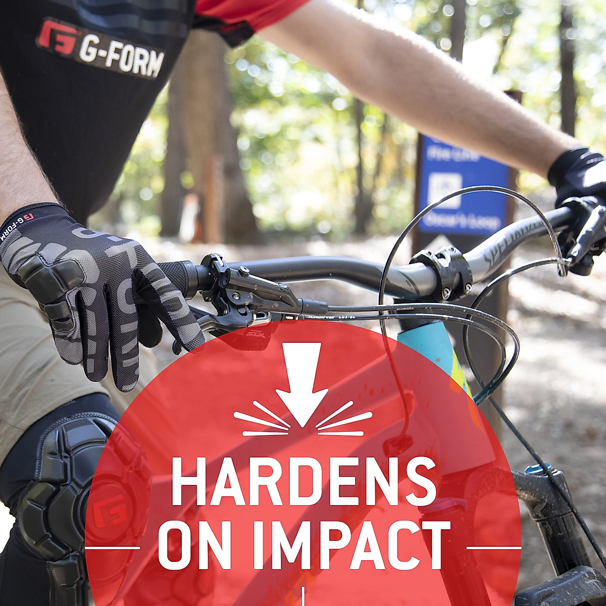 G-Form Sorata Trail Gloves, Black/Grey, Adult Medium