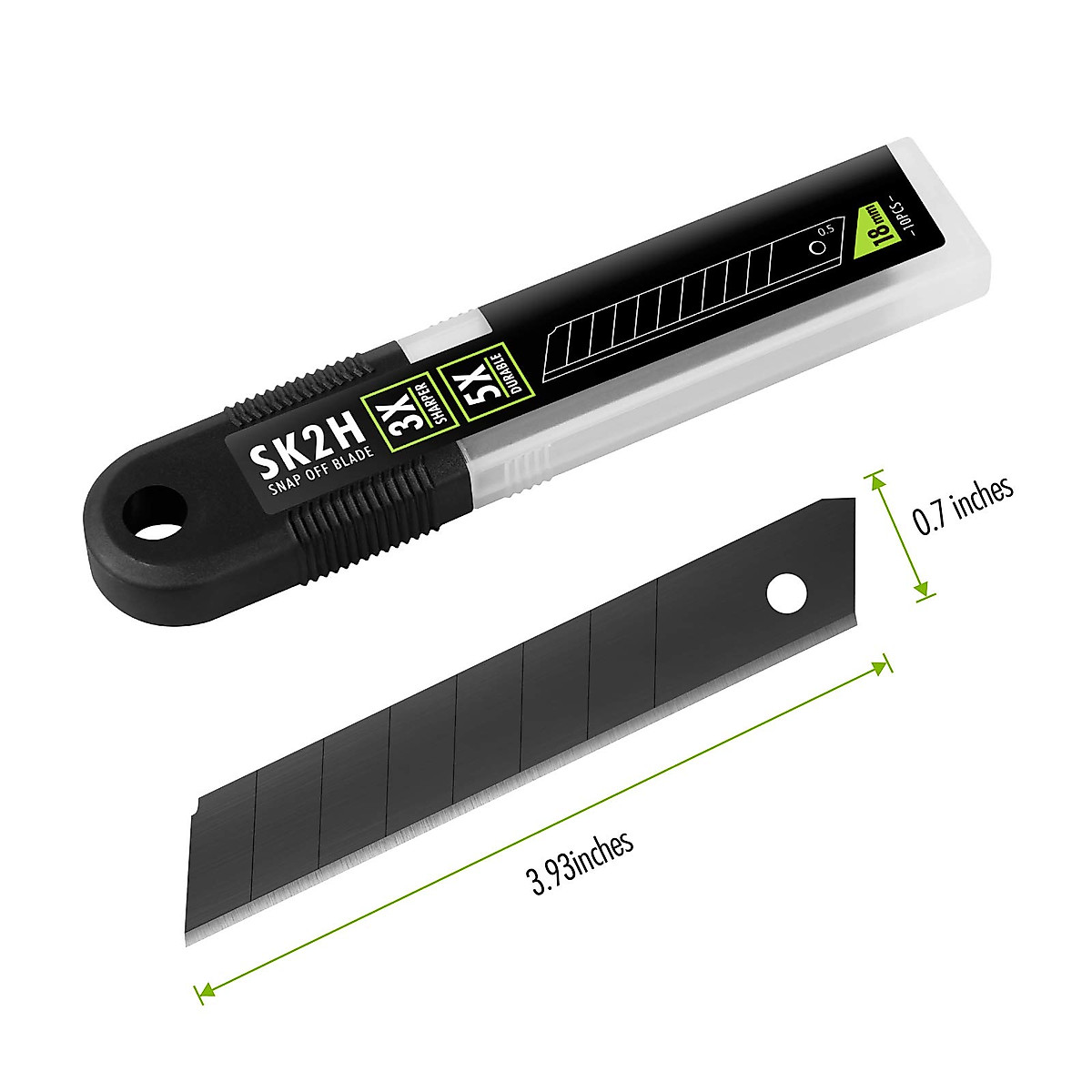 FantastiCAR Snap Off Retractable Box Cutter Utility Knife with Soft Material or Metal Handle Grip, Simple Blade Change and Auto-lock Design, for Heavy Duty Jobs (9mm and 18mm)