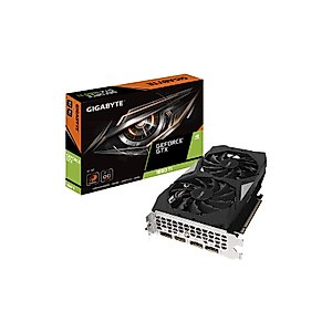 GIGABYTE GeForce GTX 1660 Ti OC 6G 192-bit GDDR6 DisplayPort 1.4 HDMI 2.0B with Windforce 2X Cooling System Graphic Cards- Gv-N166TOC-6GD