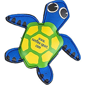 Sunflex Splash Puppies - Floating Neoprene Water Toy Set of Four That Includes 1 Starfish, 1 Turtle, 1 Fish, and 1 Seahorse - Waterproof and UV Resistant Pool Toy