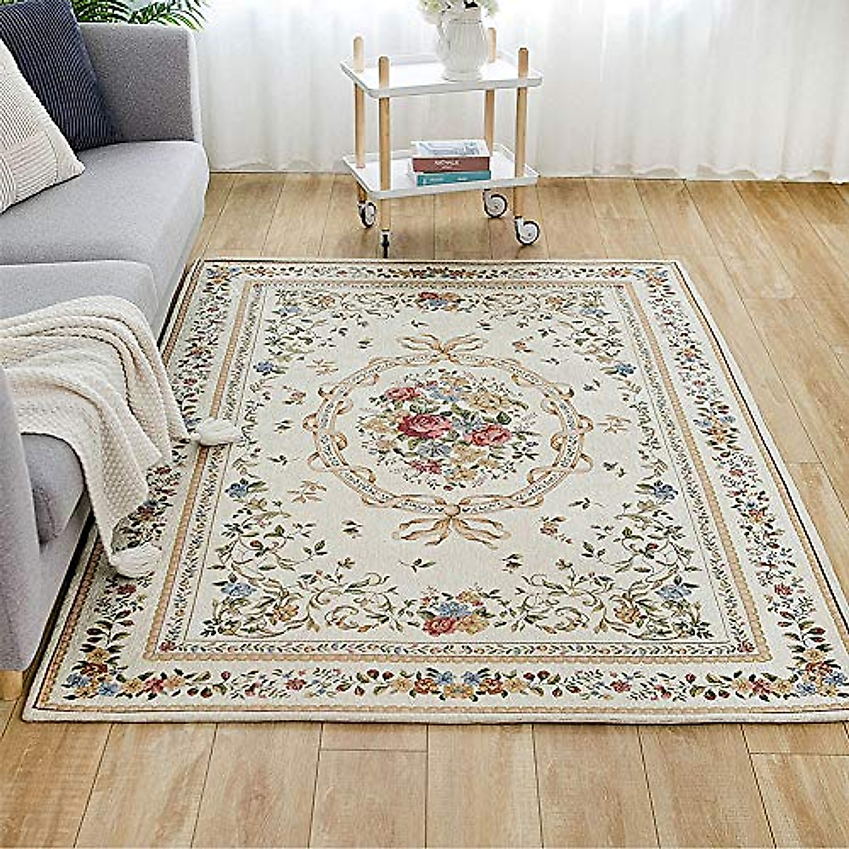 UKELER Royal Collection New Traditional Oriental Rug Home Decor Collection Floral Rugs Carpet for Bedroom (55''x78.7'', Euro Romance)
