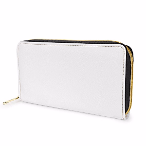 WELLFLYHOM Butterfly Mushroom Clutch Wallet for Women Girls Large Credit Card Holder Coin Pocket Case Organizer Pu Leather Purse with Zipper Small Girly Floral