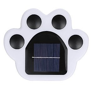 EMINGSKY Solar Light Paw Prints for Ground Path Dog Paw Garden Lights for Walkway Yard Lighting (8 Pack Color Changing Light)