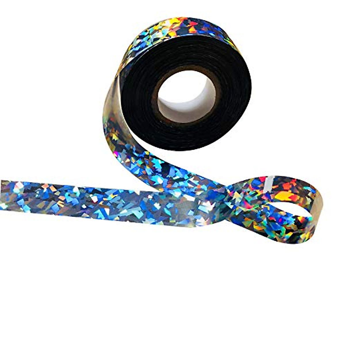 Ugold Silver Bird Scaring Reflective Tape, Holographic Ribbon, Ideal for Garden, Patio, Field and Fence - 1'' x 500 Ft (Silver)