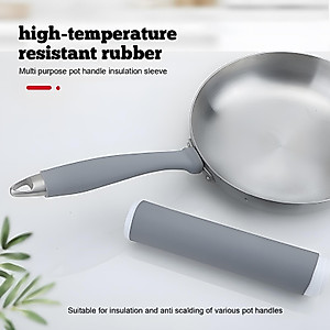 Smilelife New Creativity Silicone Pan Handle Sleeve Pot Handle Heat Insulation Cover Multifunctional Heat-Resistant Silicone Pan Handle Cover Sleeve(2pcs Small)