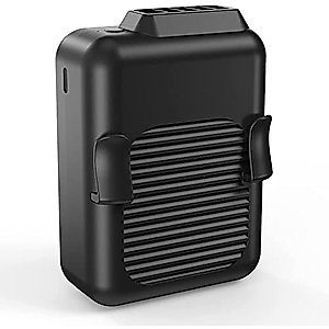 panergy Rechargeable 6000mAh Portable Waist Clip Fan, Necklace Fan with 23H Working Time, 3 Speeds, 5100RPM Strong Airflow for Outdoor Works, Farm, Gardening, Hiking