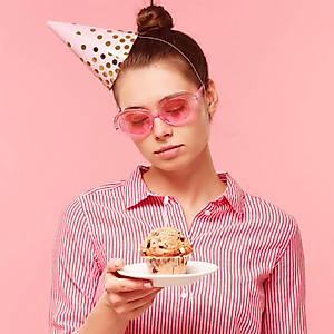 SUNOVELTIES 12 Mixed Clear Pink Style Sunglasses Retro Party Favors Bulk Classic Eyewear Costume Glasses for Women