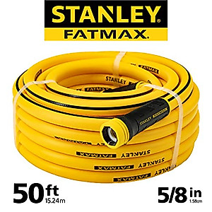 Stanley Fatmax Professional Grade Water Hose, 50' x 5/8", Yellow 500 PSI