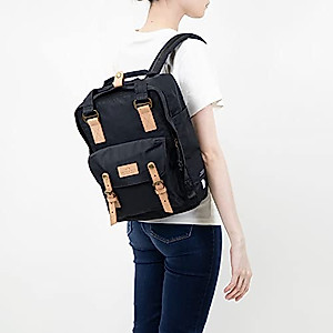 Doughnut Travel Laptop Backpack, Slim Durable Reborn Series Daypack Backpacks, Water Resistant College Computer Bag for Men & Women Fits 14 Inch Notebook(Black)