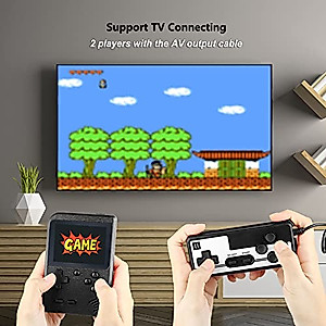 Joorniao Retro Handheld Game Console with 500 Classical FC Games, Portable Retro Video Game Console with 3.0-Inch Screen, 1020mAh Rechargeable Battery Support TV Output & 2 Players Gift for Boys(BLK)