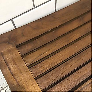 AlaTeak Teak Indoor Outdoor Patio Garden Yard Bath Shower Spa Waterproof Stool Bench