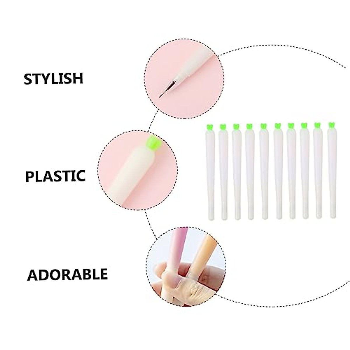NUOBESTY 10pcs Black Gel Pen Cartoon Carrot Pen Cute Carrot Ink Pen Lovely Ballpoint Pen Black Ink Pens Stylus for Ball Point Pens Black Multi-function Handwriting Pens Pens Work