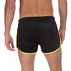 Men's Swim Trunk Swimwear Bathing Suit Swimsuit Board Beach Sport Shorts(Black, M)