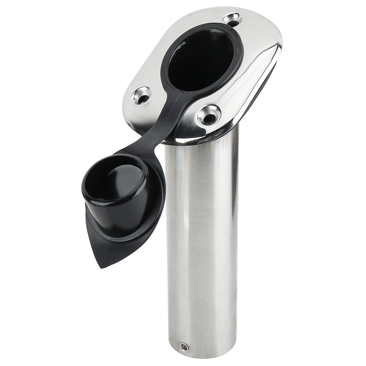 Amarine Made 4 Pack of Stainless Steel Rod Holders Rubber with Cap, Liner, Gasket (30 Degree Rod Holders)