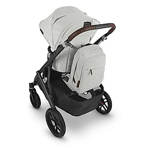 Changing Backpack -Anthony (White and Grey Chenille/Chestnut Leather)