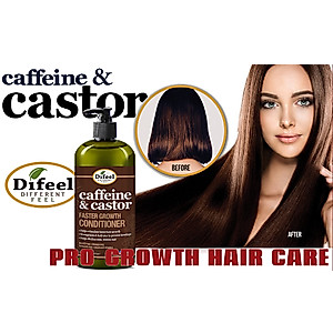 Difeel Caffeine & Castor Conditioner for Faster Hair Growth 33.8 oz.